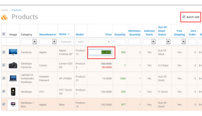 Admin Quick Edit PRO Extension OpenCart v1.5.x - v3.x Nulled